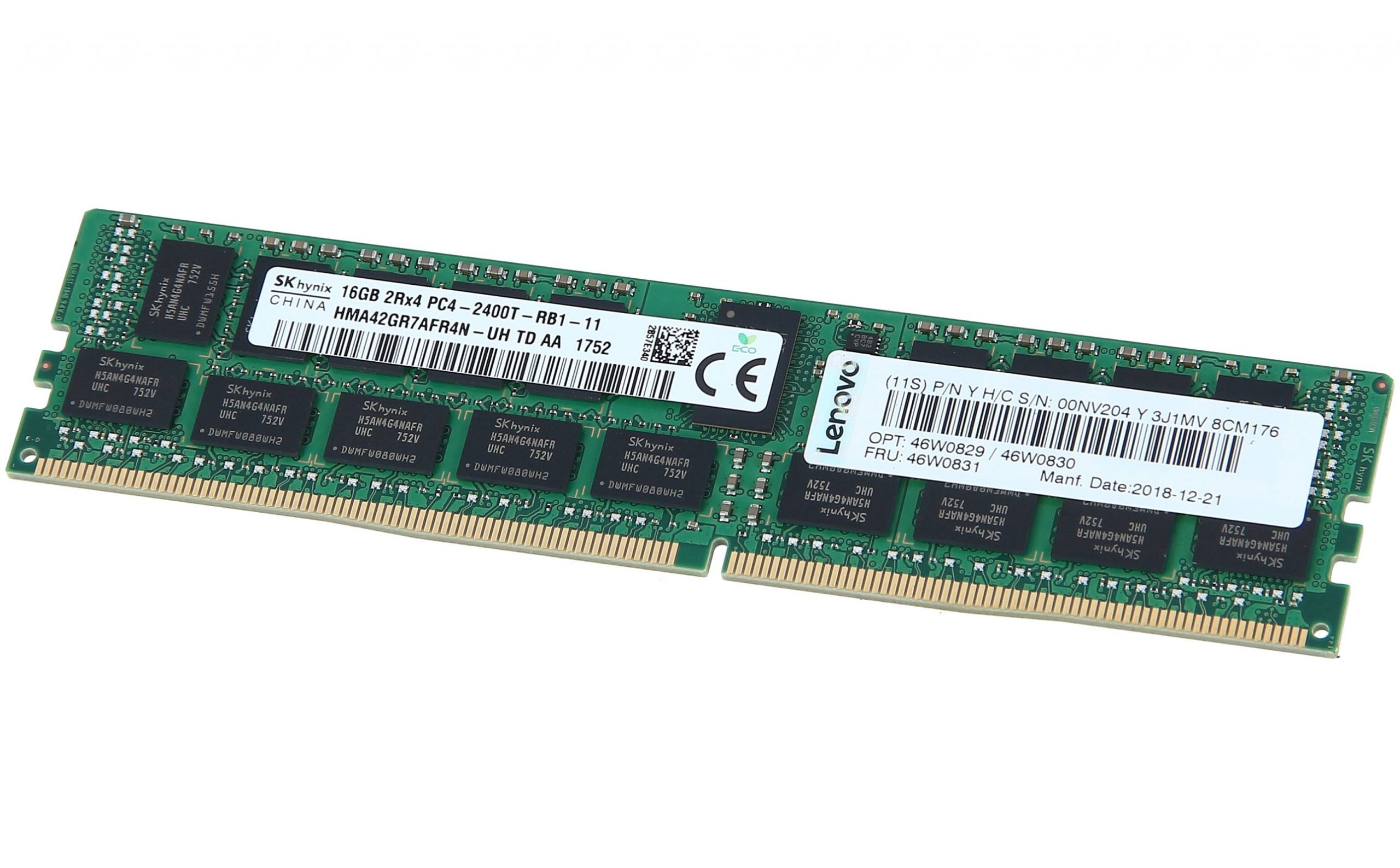 IBM Lenovo Memoria 16GB Pc4-2400T RDIMM | 46W0829 46W0831 4X70G88319 ...